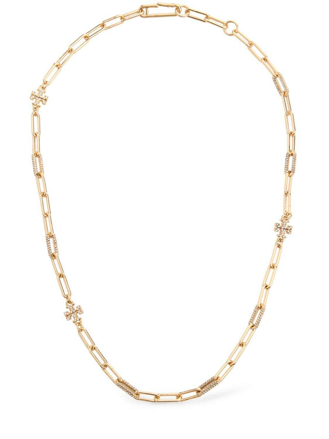 TORY BURCH Good Luck Chain Pavé Necklace Tory Burch