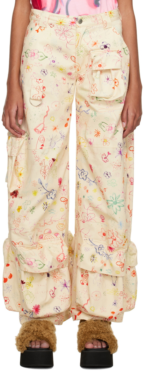 Collina Strada SSENSE EXCLUSIVE Beige Garden Cargo Pants Collina Strada
