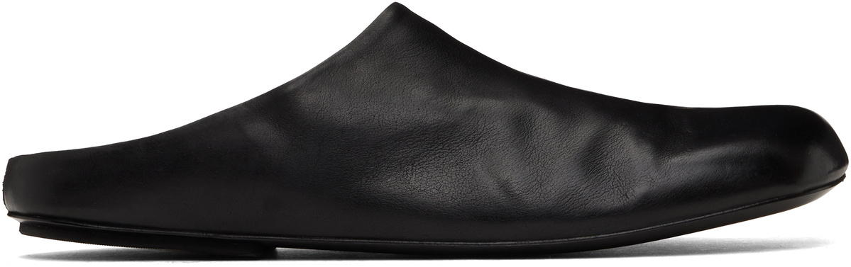 Marsèll Black Passo Leather Slippers Marsèll