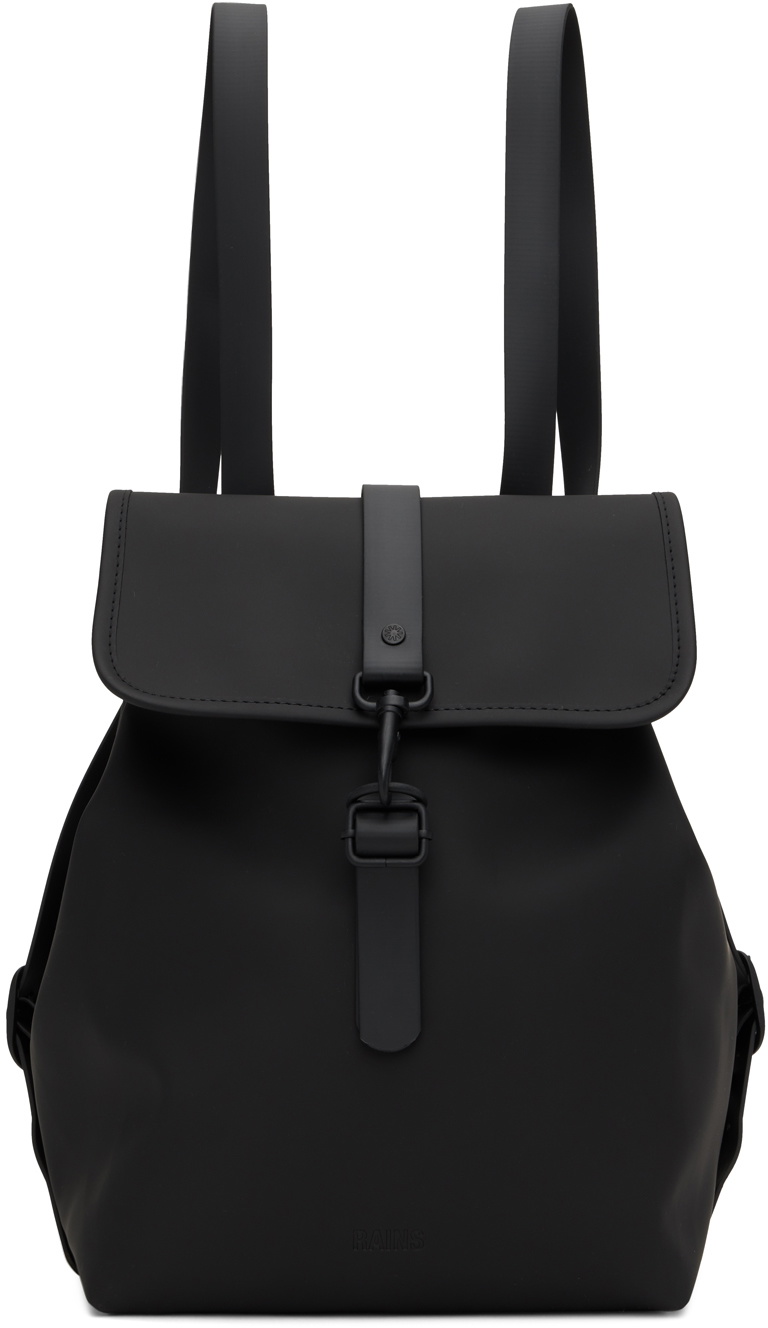 RAINS Black Bucket Backpack Rains