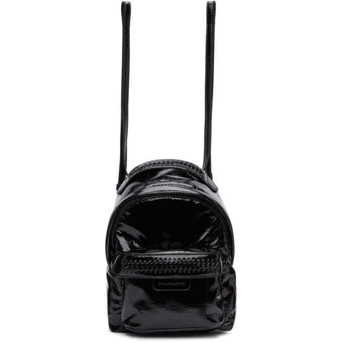 Stella McCartney Black Patent Mini Backpack Stella McCartney