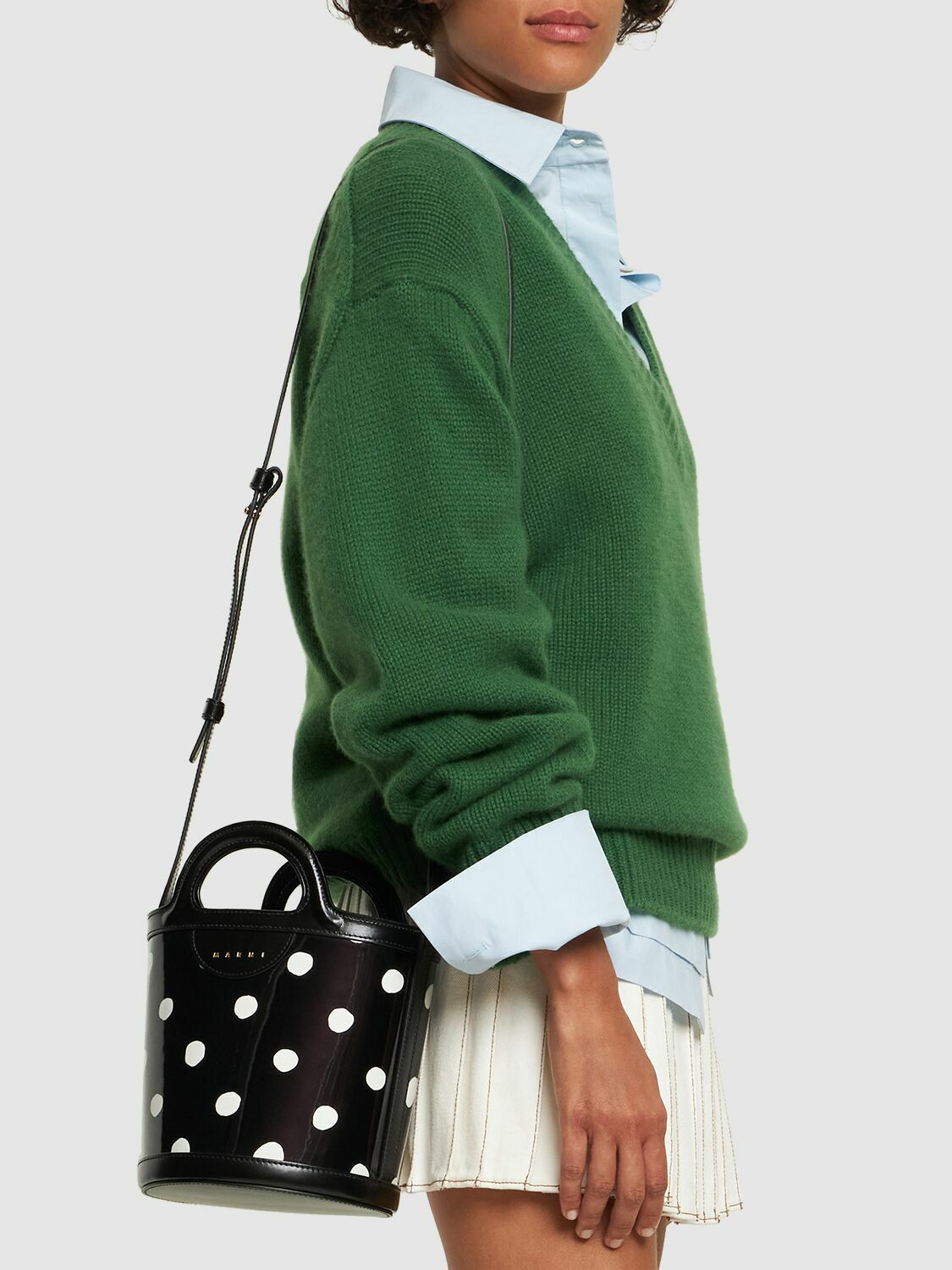 MARNI - Mini Tropicalia Leather Bucket Bag Marni
