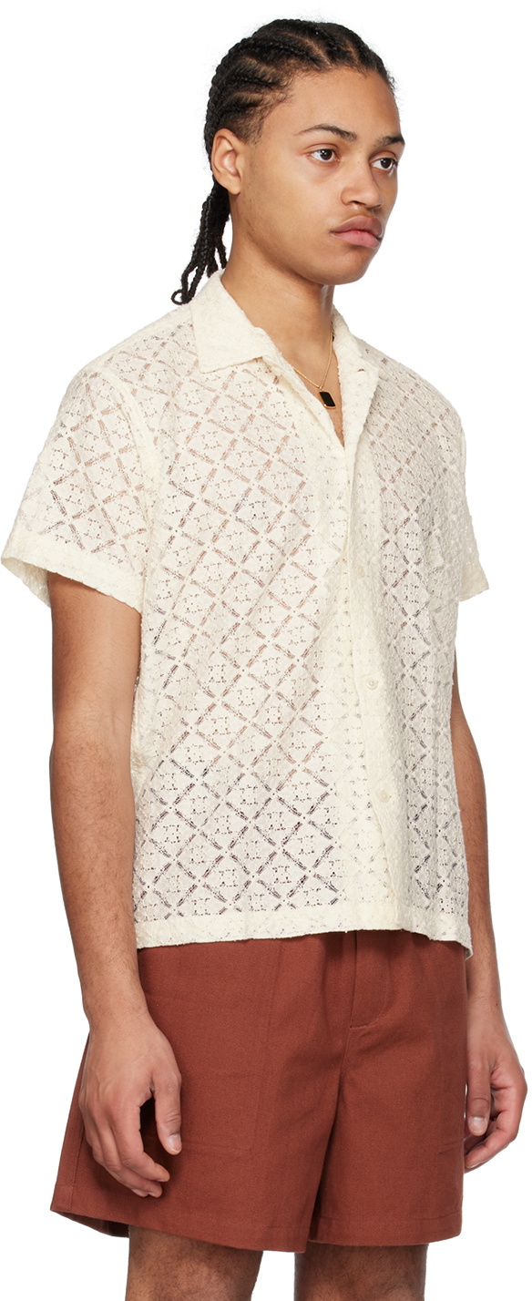 Bode Off-White Tile Shirt Bode