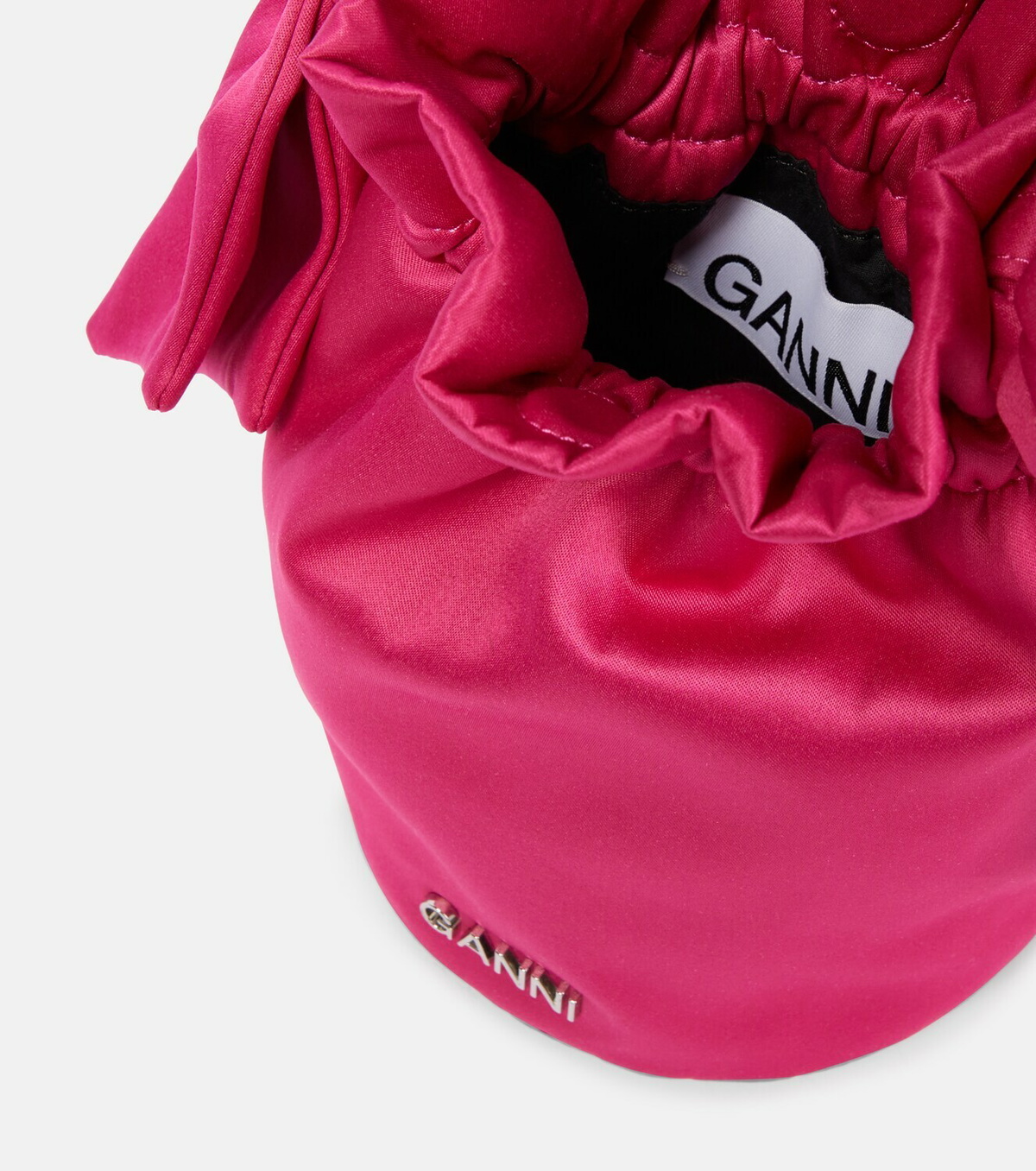 Ganni - Occasion Knot nylon bucket bag GANNI