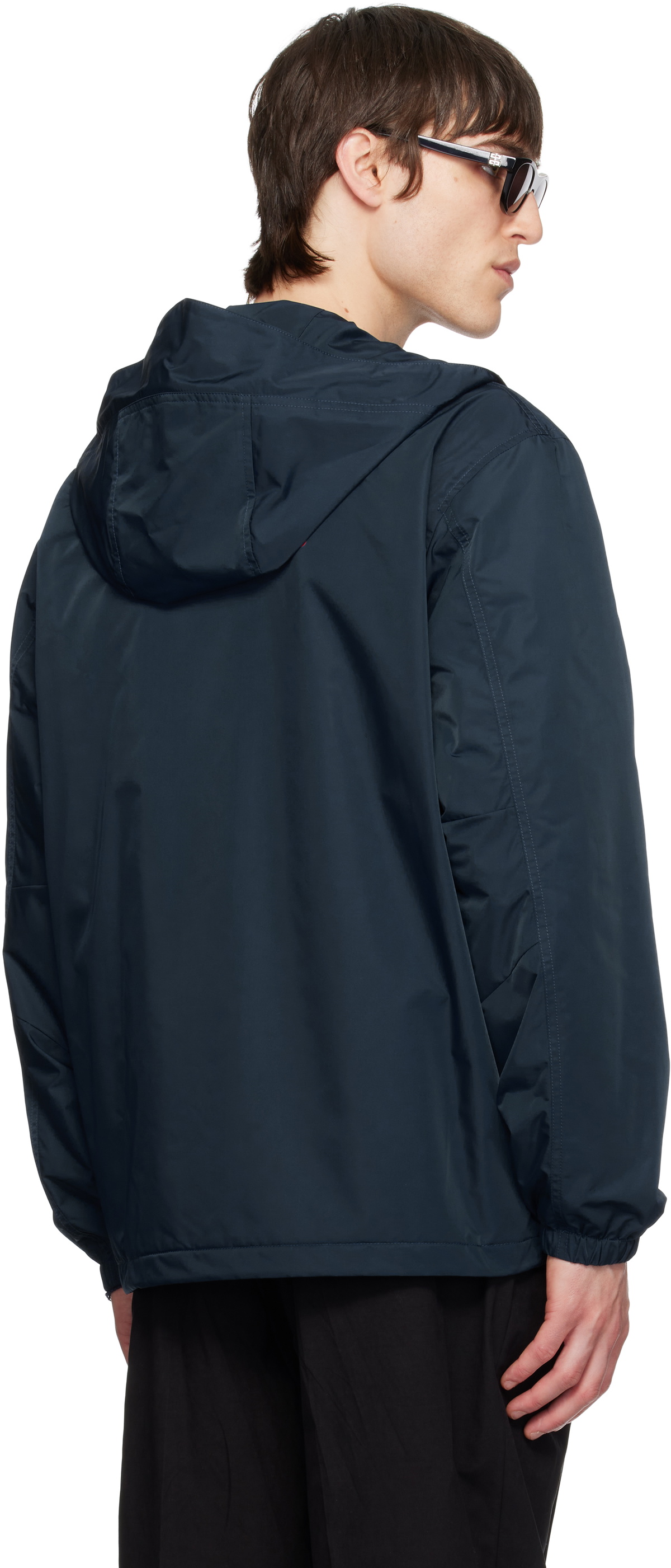 Givenchy Navy 'GIVENCHY' Medallion Windbreaker Givenchy