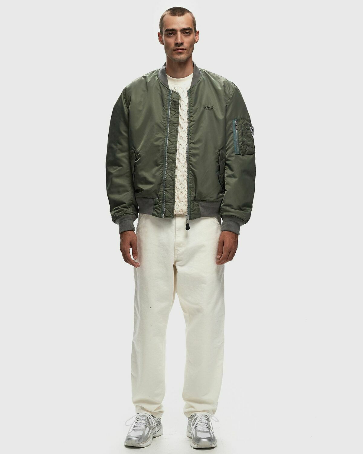 Schott Nyc Macampsrs Jacket Green Bomber Jackets Schott