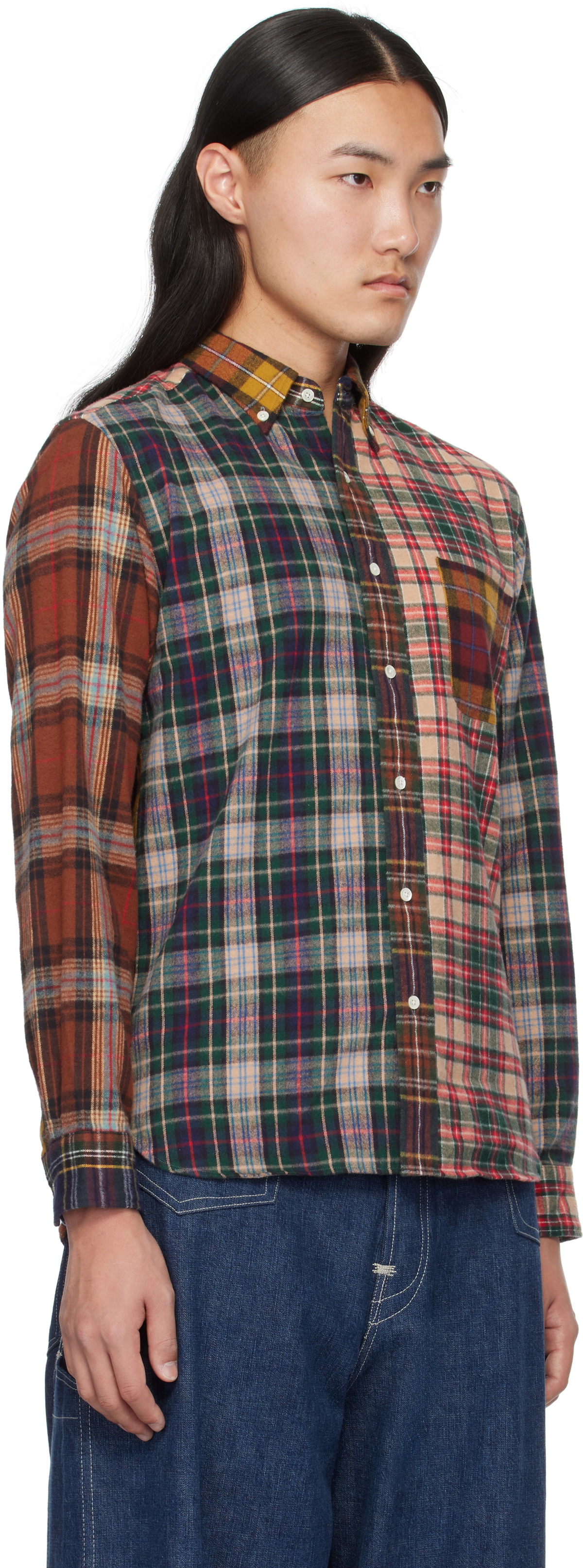 BEAMS PLUS Multicolor B.D. Check Panel Shirt Beams Plus