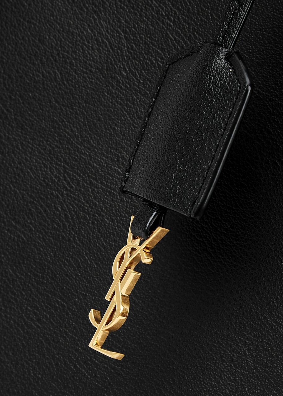 Saint Laurent East West Grained Leather Tote - Black - One Size Saint ...