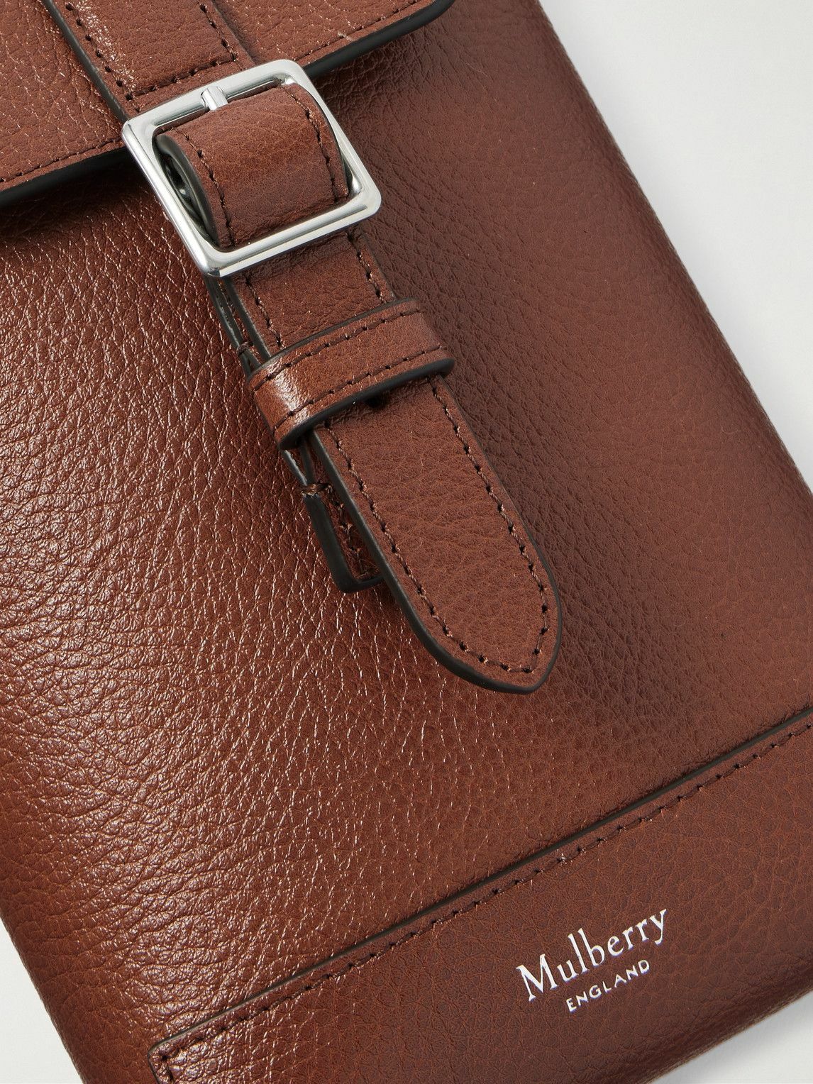 Mulberry - Chiltern Full-Grain Legacy NVT Leather Phone Pouch Mulberry