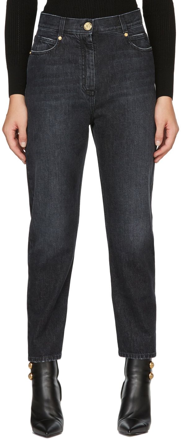 Balmain Black Monogram Jeans Balmain
