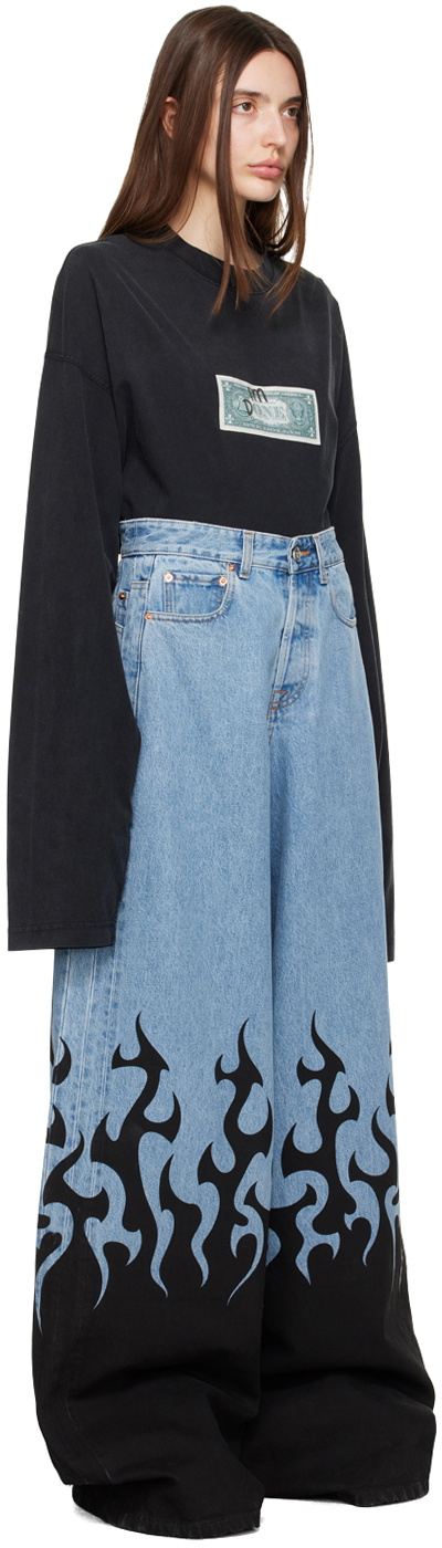 VETEMENTS Blue Graphic Jeans Vetements