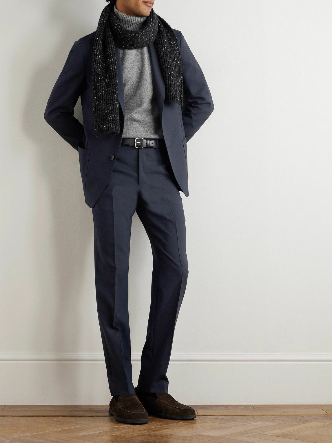 De Petrillo - Slim-Fit Virgin Wool Twill Suit Jacket - Blue De Petrillo