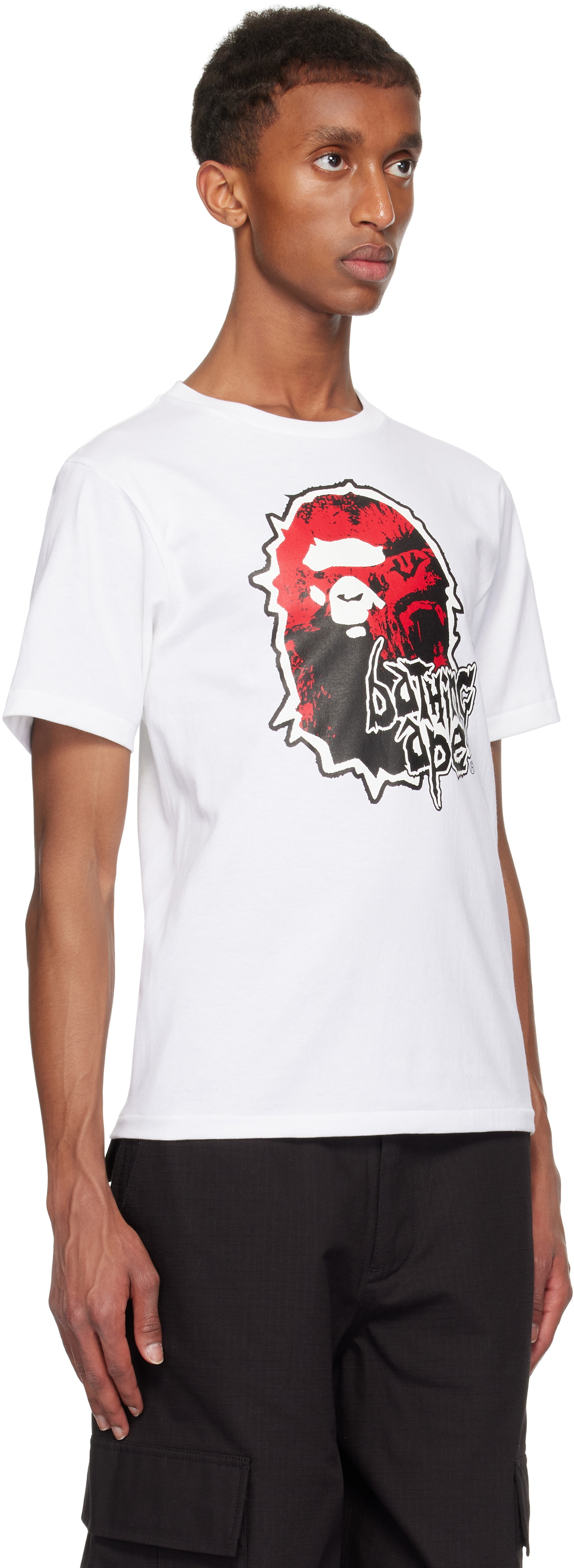 BAPE White Mad Ape Head T-shirt A Bathing Ape