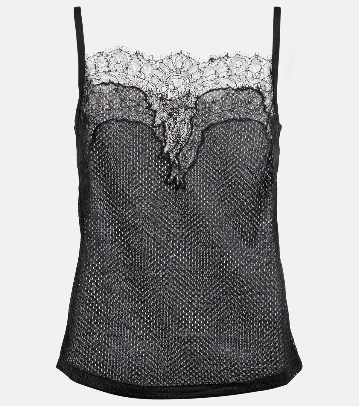 Dion Lee - Lace-insert mesh jersey camisole Dion Lee