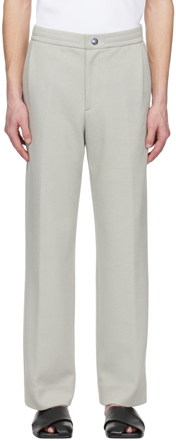 Solid Homme Gray Banding Trousers Solid Homme