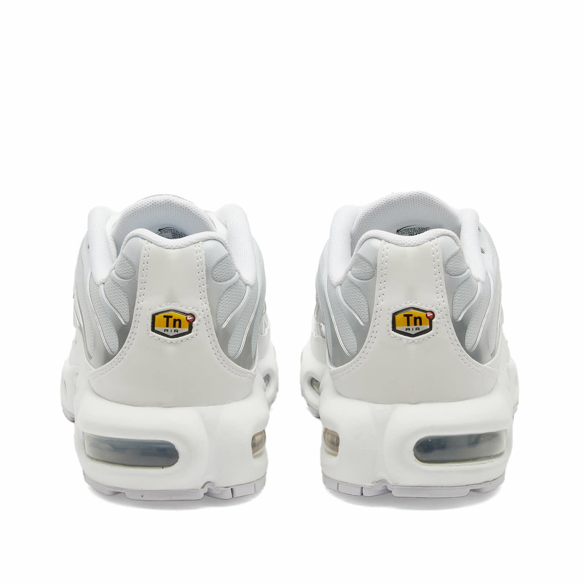 Nike Women's W Air Max Plus Sneakers in White/Pure Platinum Metallic ...