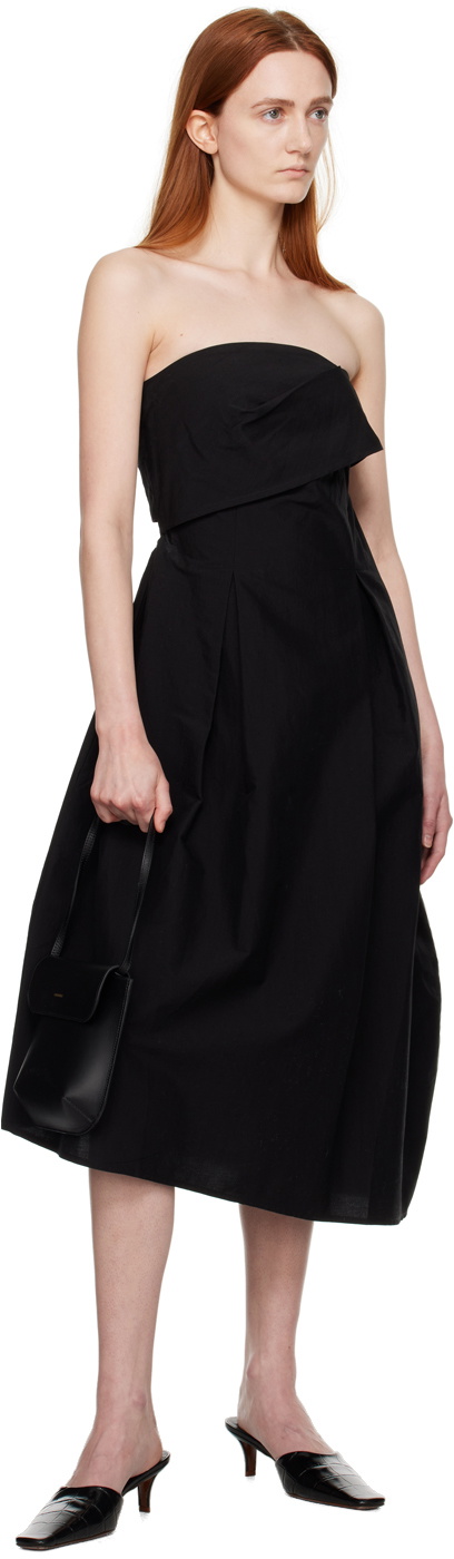 Cordera Black Strapless Midi Dress CORDERA