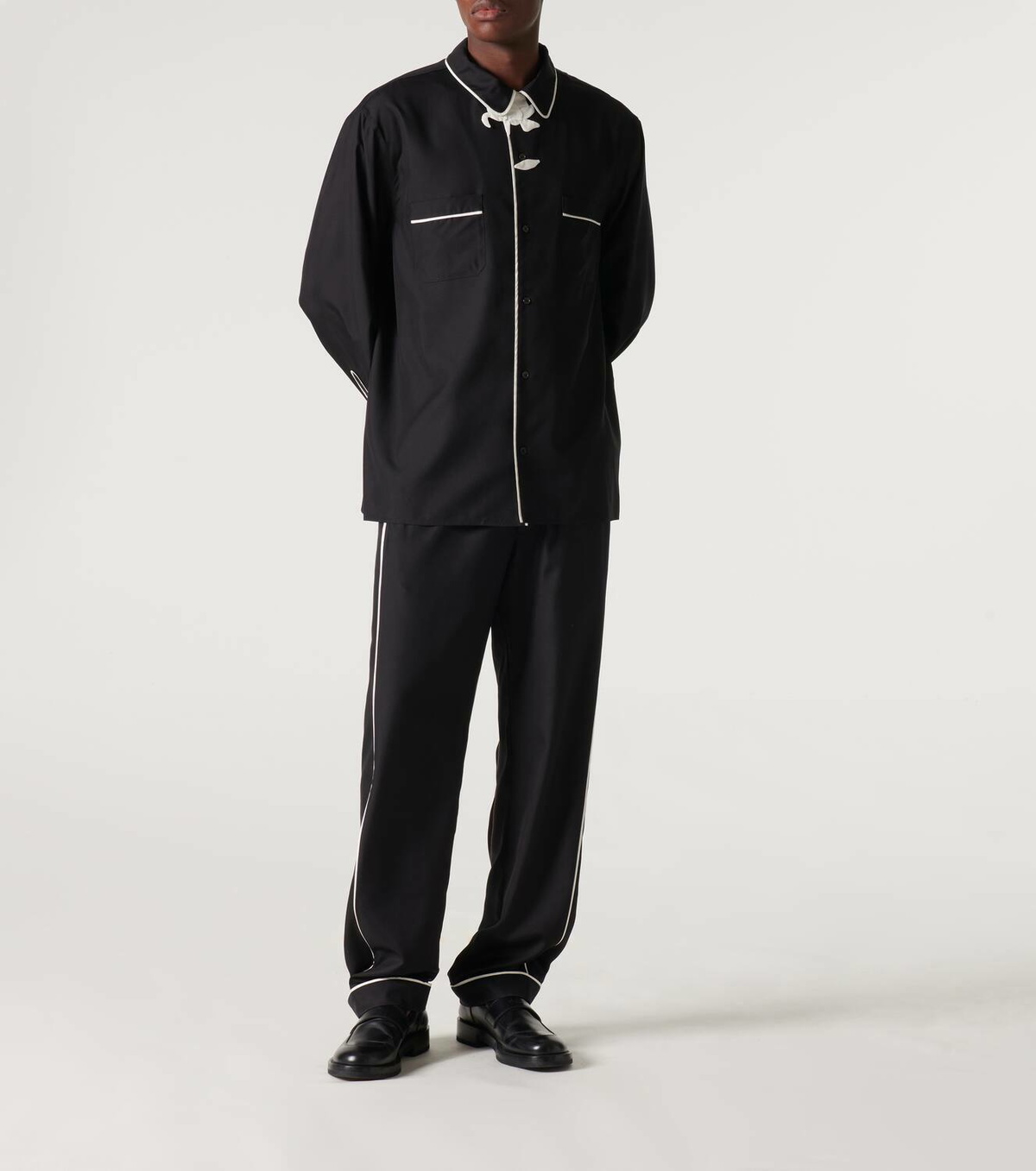 Valentino Floral embroidered silk pajama pants Valentino