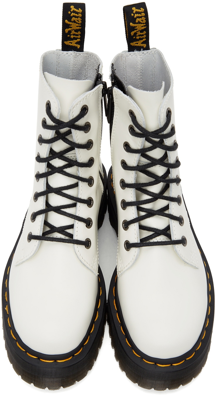 Dr. Martens White Jadon Platform Boots Dr. Martens