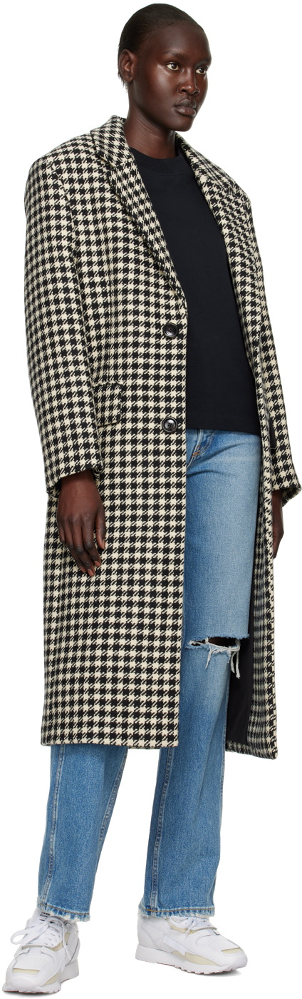 AMI Alexandre Mattiussi Black & Off-White Two Buttons Structured Coat ...