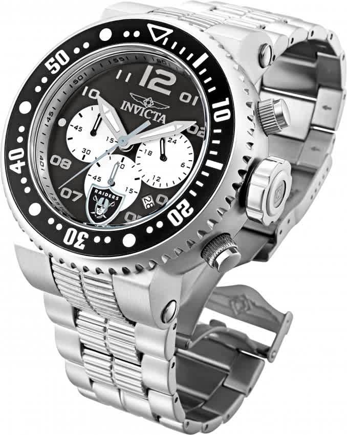 Invicta NFL Oakland Raiders Chronograph Quartz Mens Watch 30279 Invicta