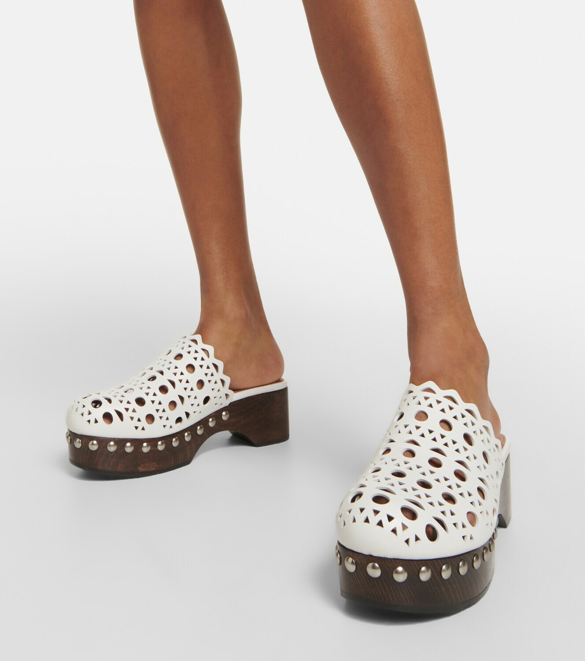 Alaïa Vienne leather clogs ALAÏA