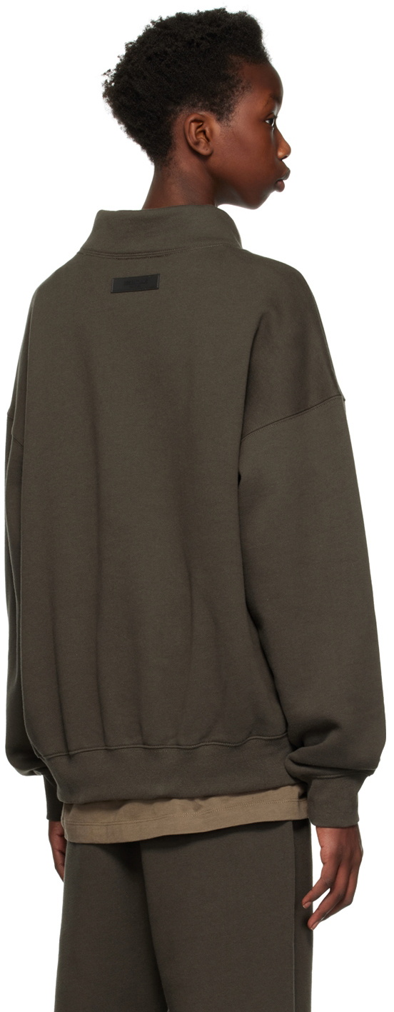 Essentials Gray Mock Neck Sweatshirt Essentials