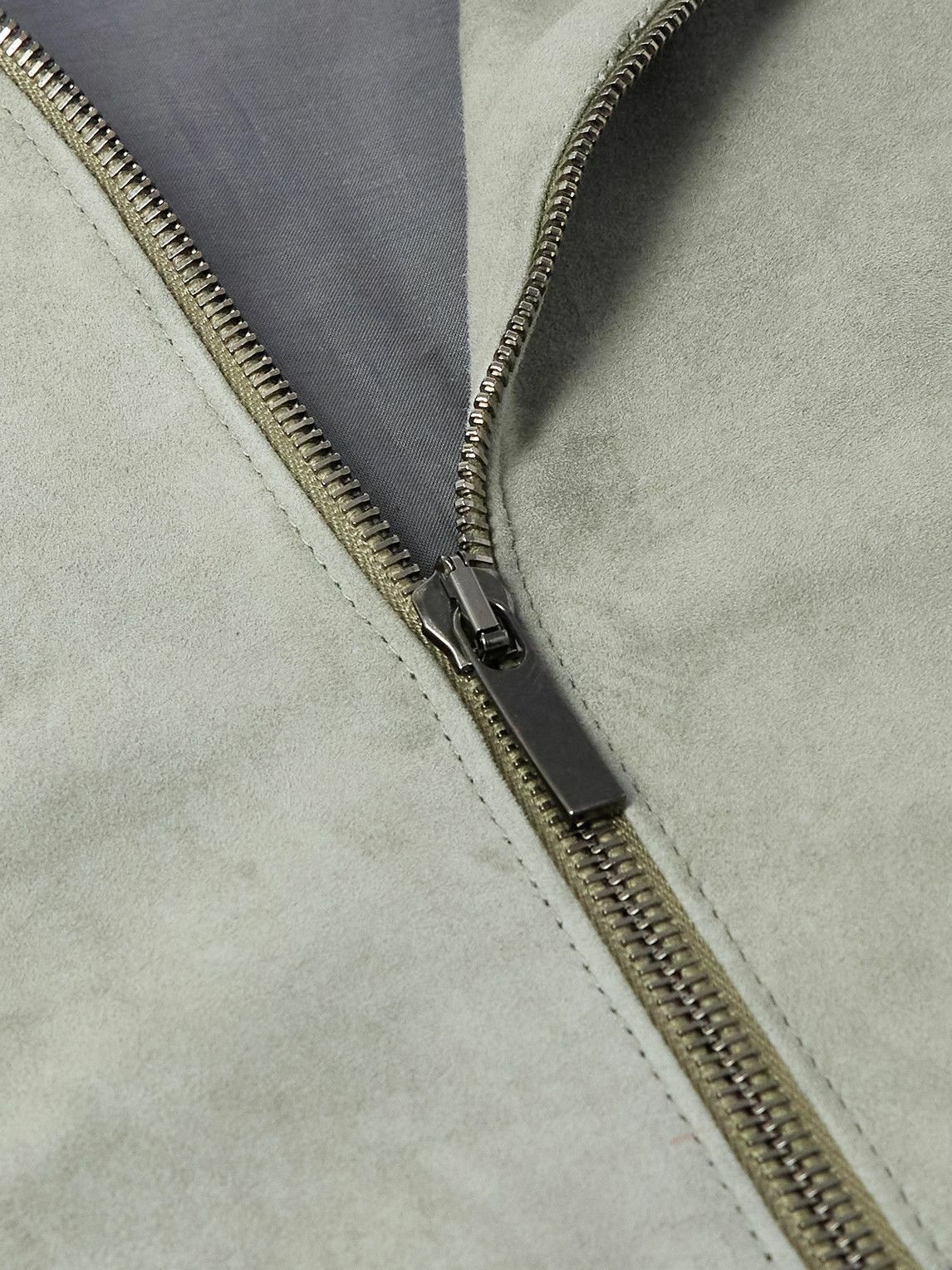 Stòffa - Suede Bomber Jacket - Green STÒFFA