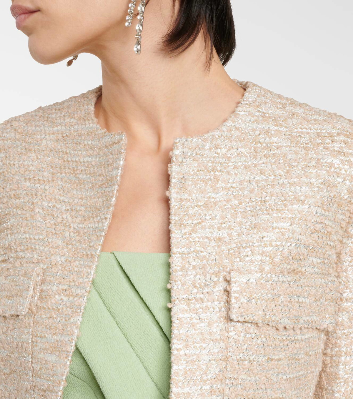 Emilia Wickstead Pheblia cropped tweed jacket Emilia Wickstead