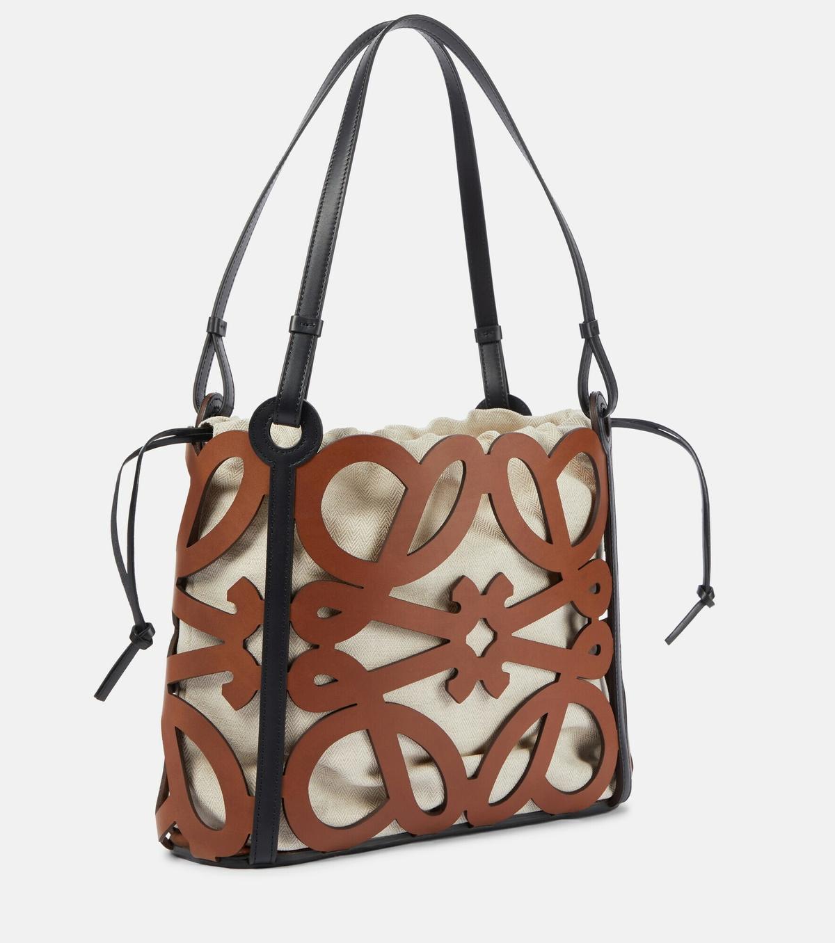 Loewe - Anagram Small cutout leather tote Loewe