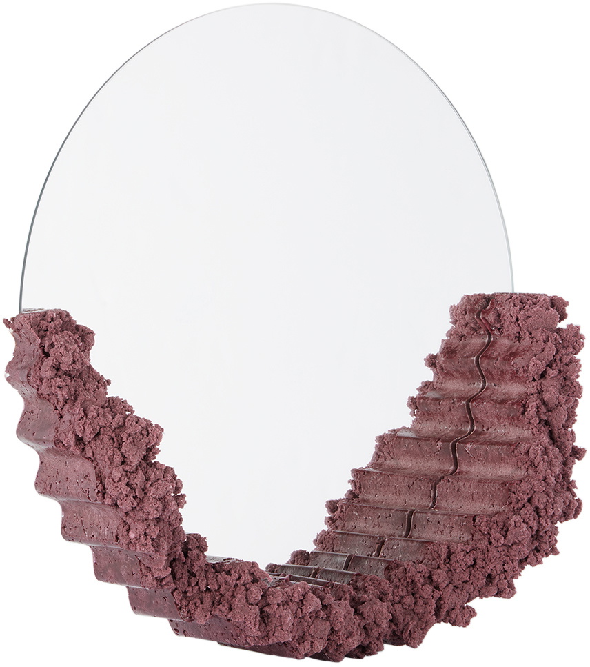 Charlotte Kidger Purple Medium Raw Edge Mirror