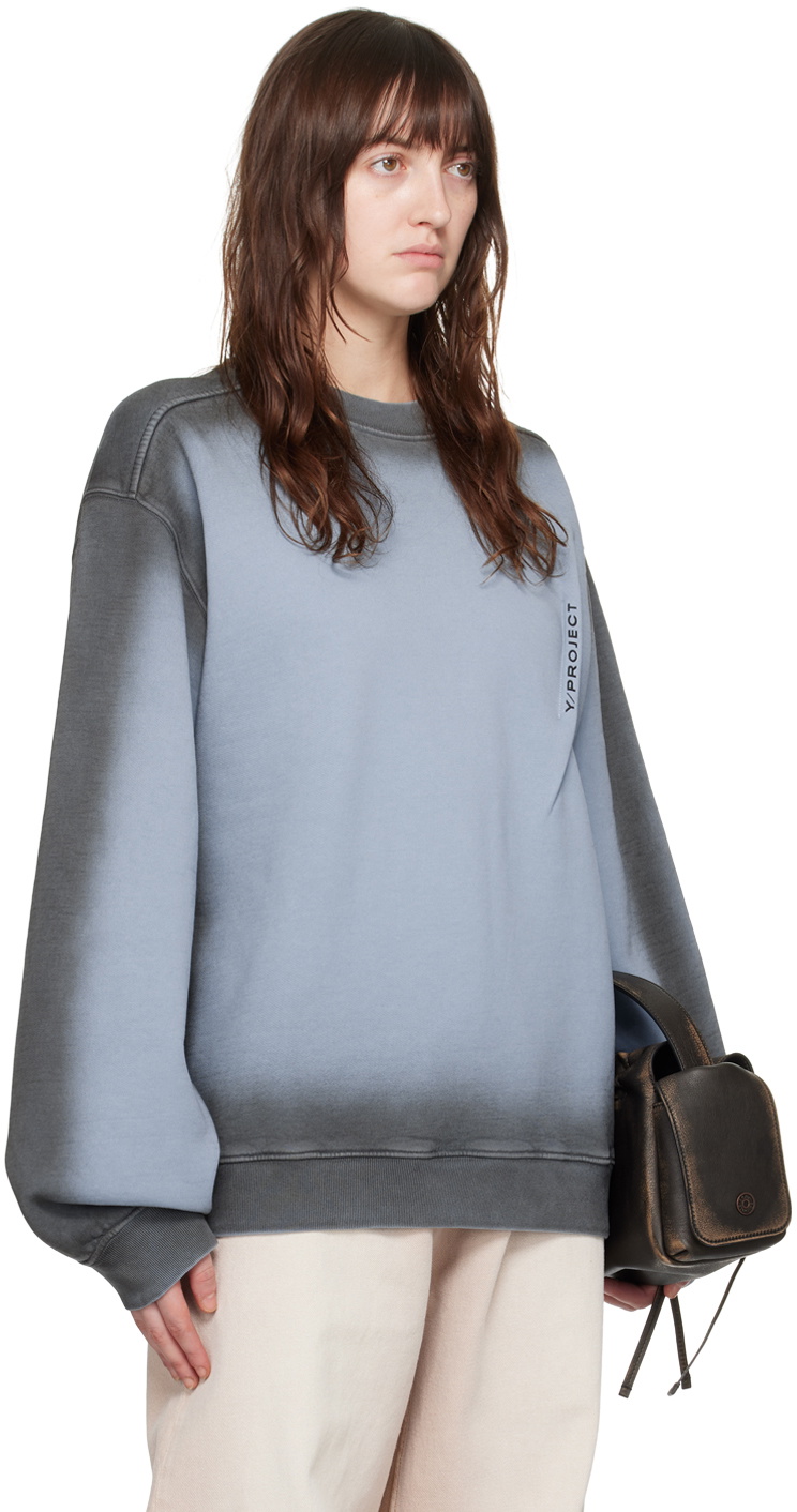 Y/Project Blue Pinched Logo Sweatshirt Y/Project