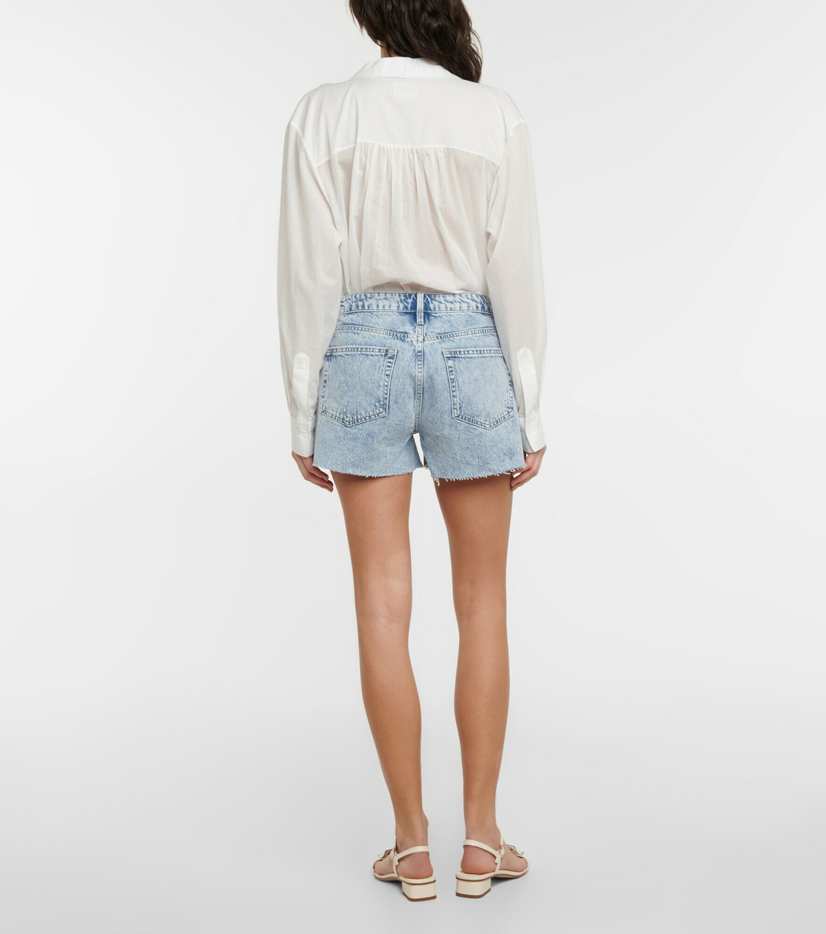 Frame - Le Grand Garcon denim shorts Frame Denim