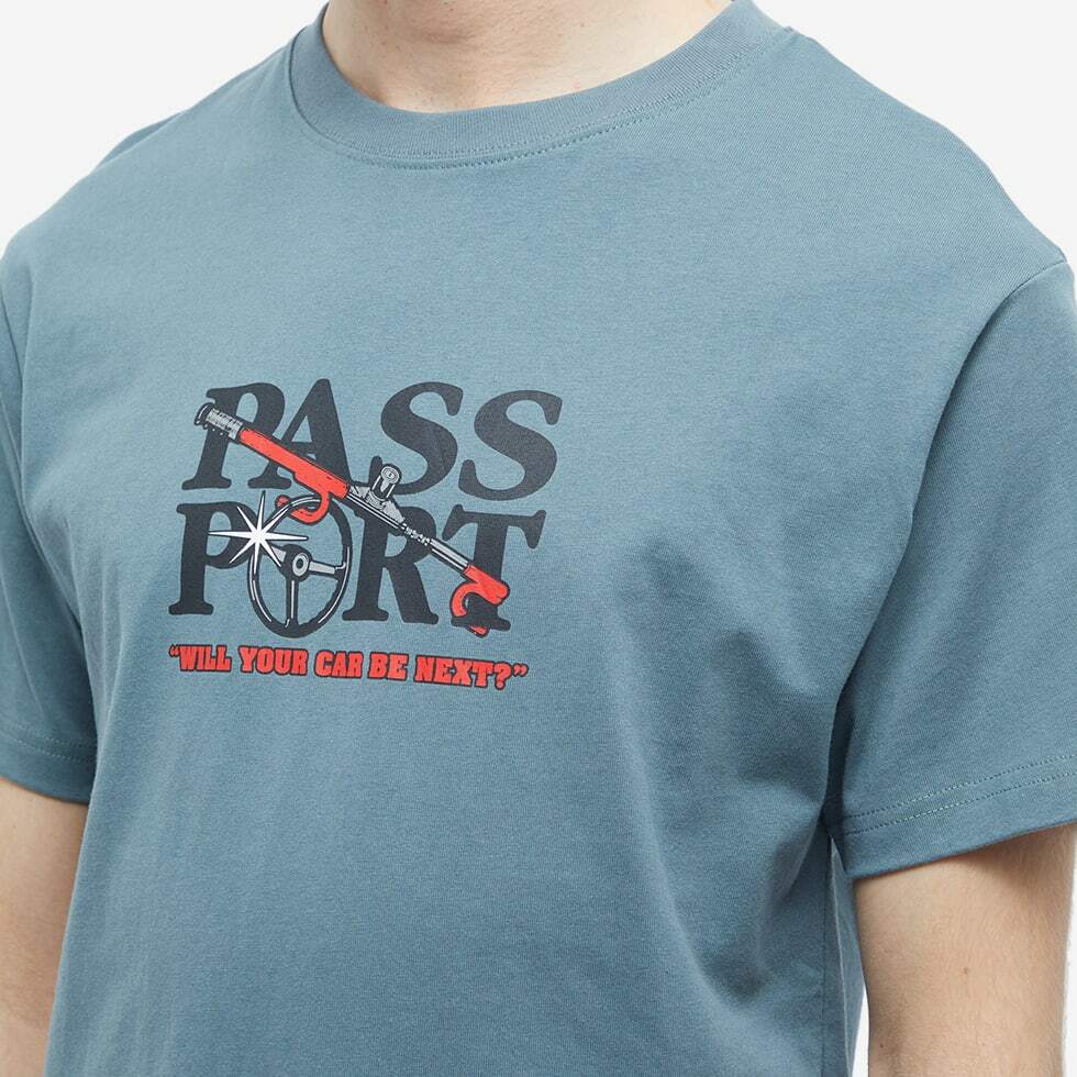 Pass~Port Men's Lock~Up T-Shirt in Alpine Blue Pass~Port