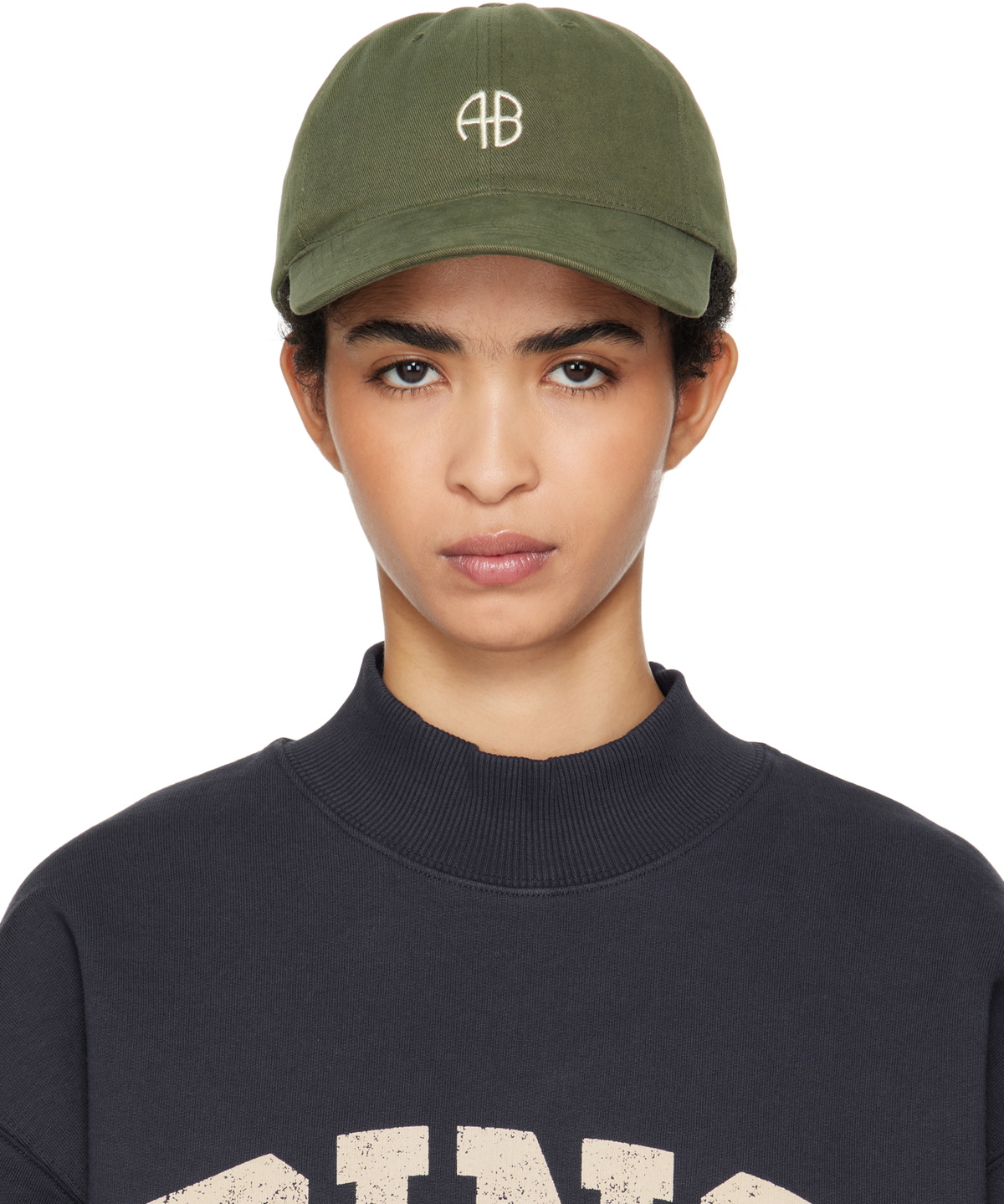 ANINE BING Green Jeremy Baseball Cap ANINE BING