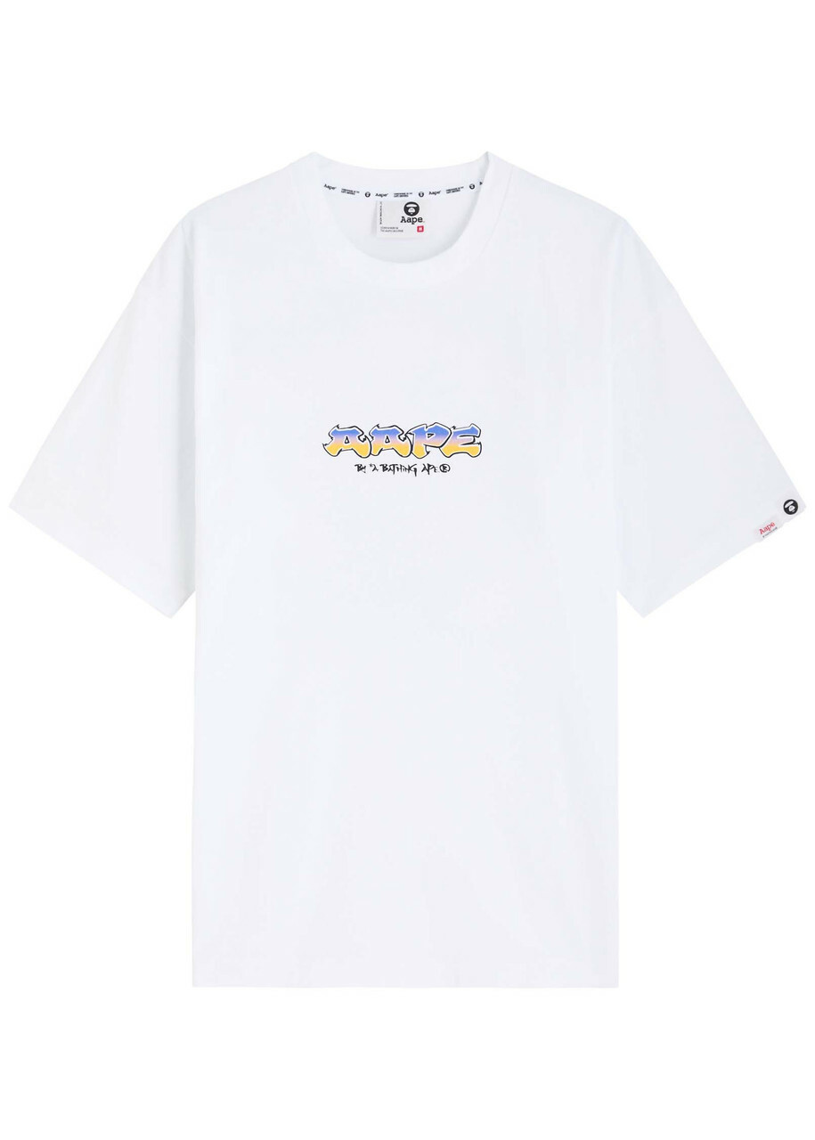 Aape Japan Logo-print Cotton T-shirt White AAPE by A Bathing Ape