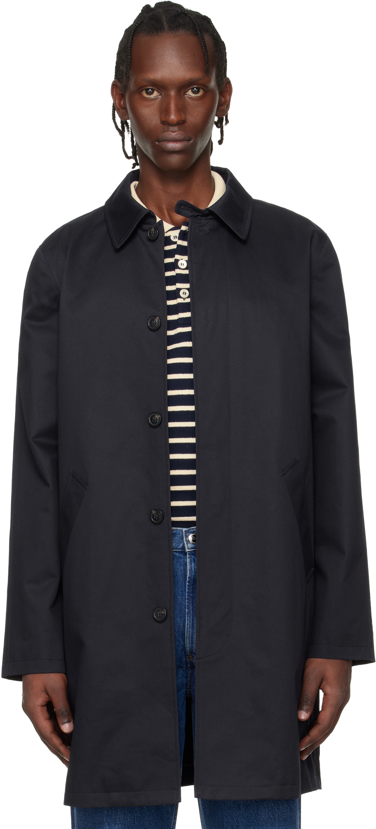 A.P.C. Navy Urban Mac Coat A.P.C.