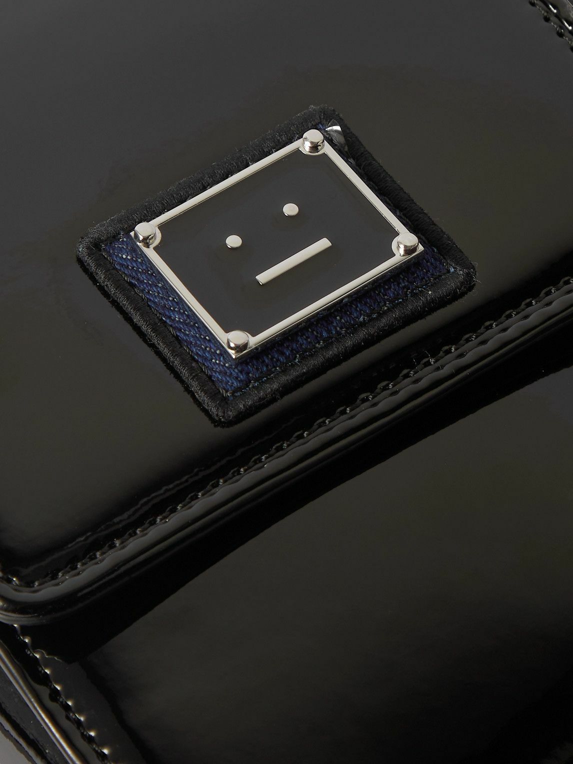 Acne Studios - Logo-Appliquéd Faux Patent-Leather Phone Pouch Acne Studios