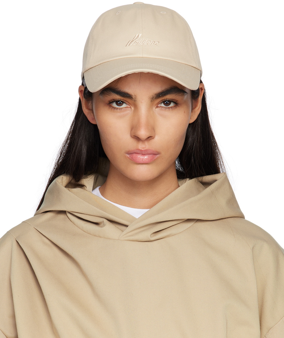 We11done Beige Embroidered Cap We11done