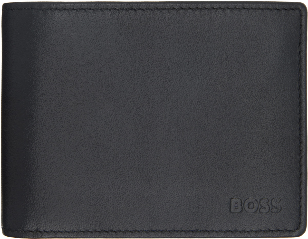 BOSS Black Embossed-Logo Coin Wallet BOSS