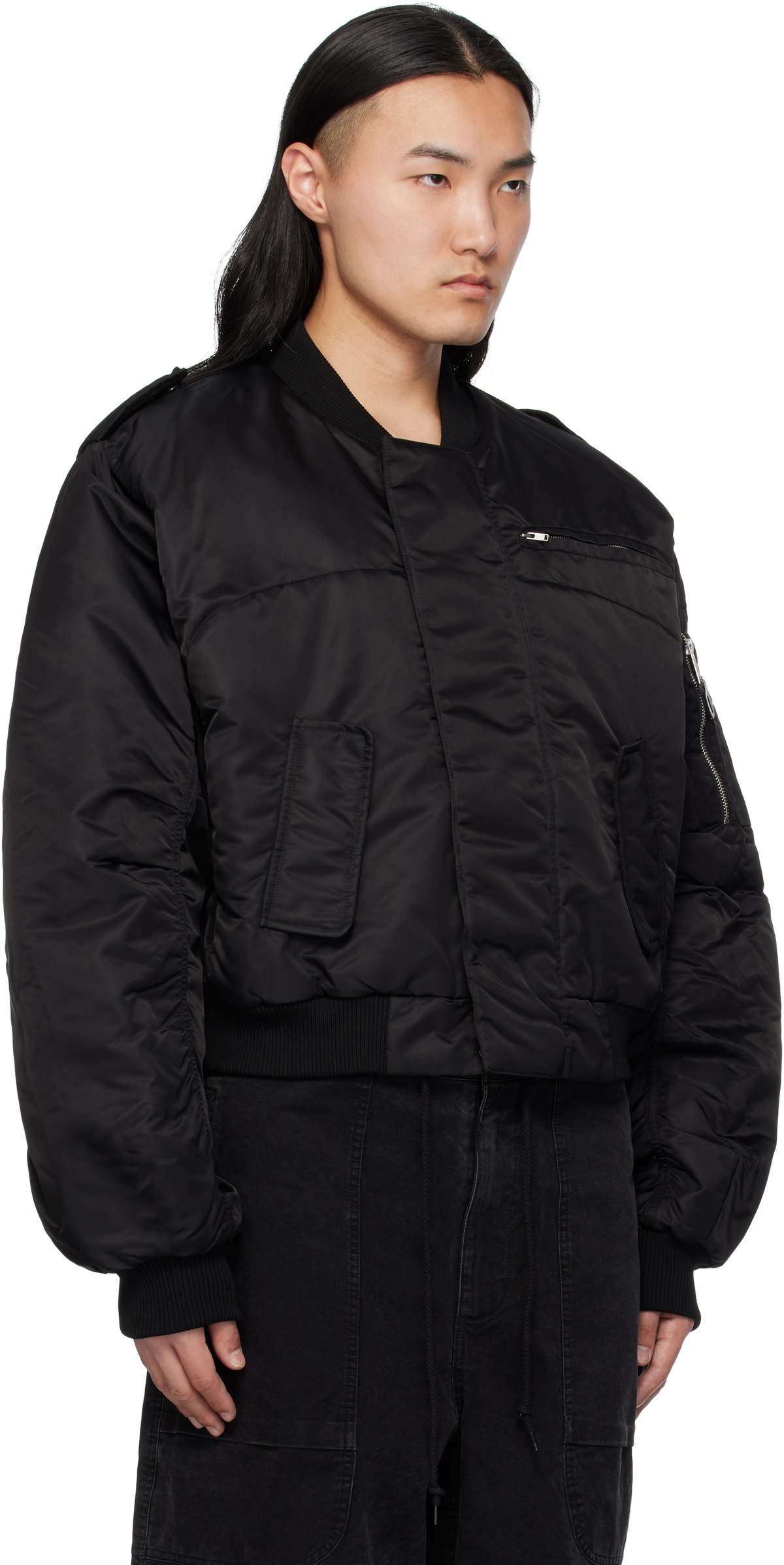Entire Studios Black A-2 Bomber Jacket Entire Studios