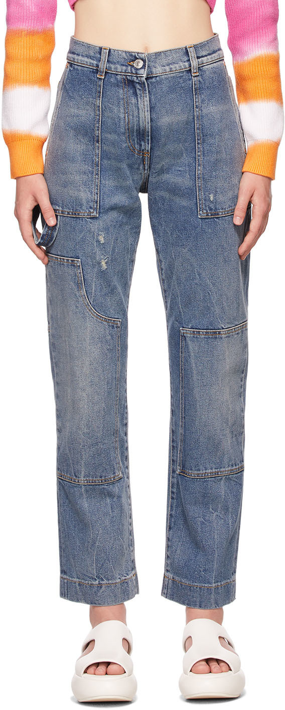 MSGM Blue Cargo Jeans MSGM