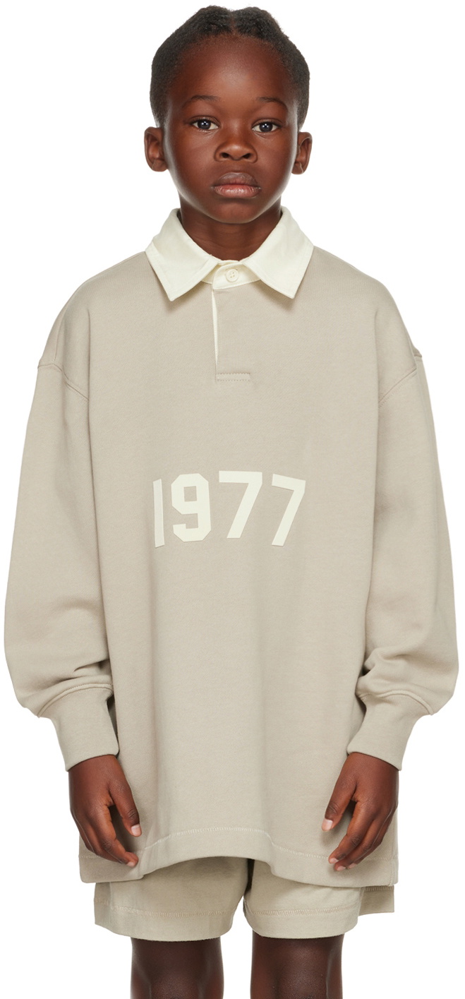 Essentials Kids Gray Rugby Polo Essentials