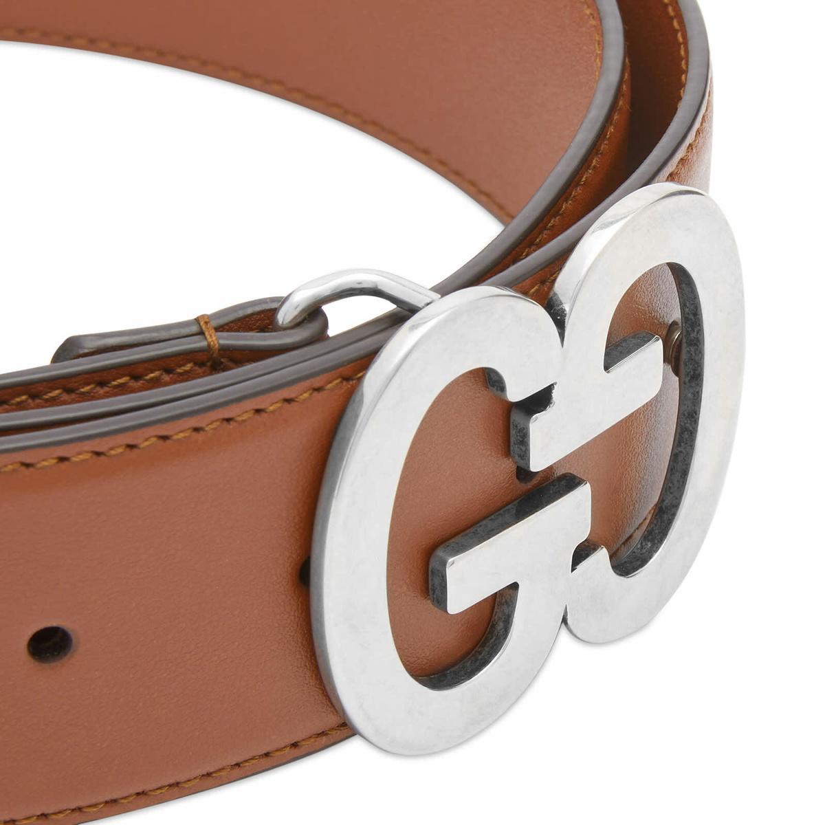 Gucci Men's Double G Belt in Tan Gucci