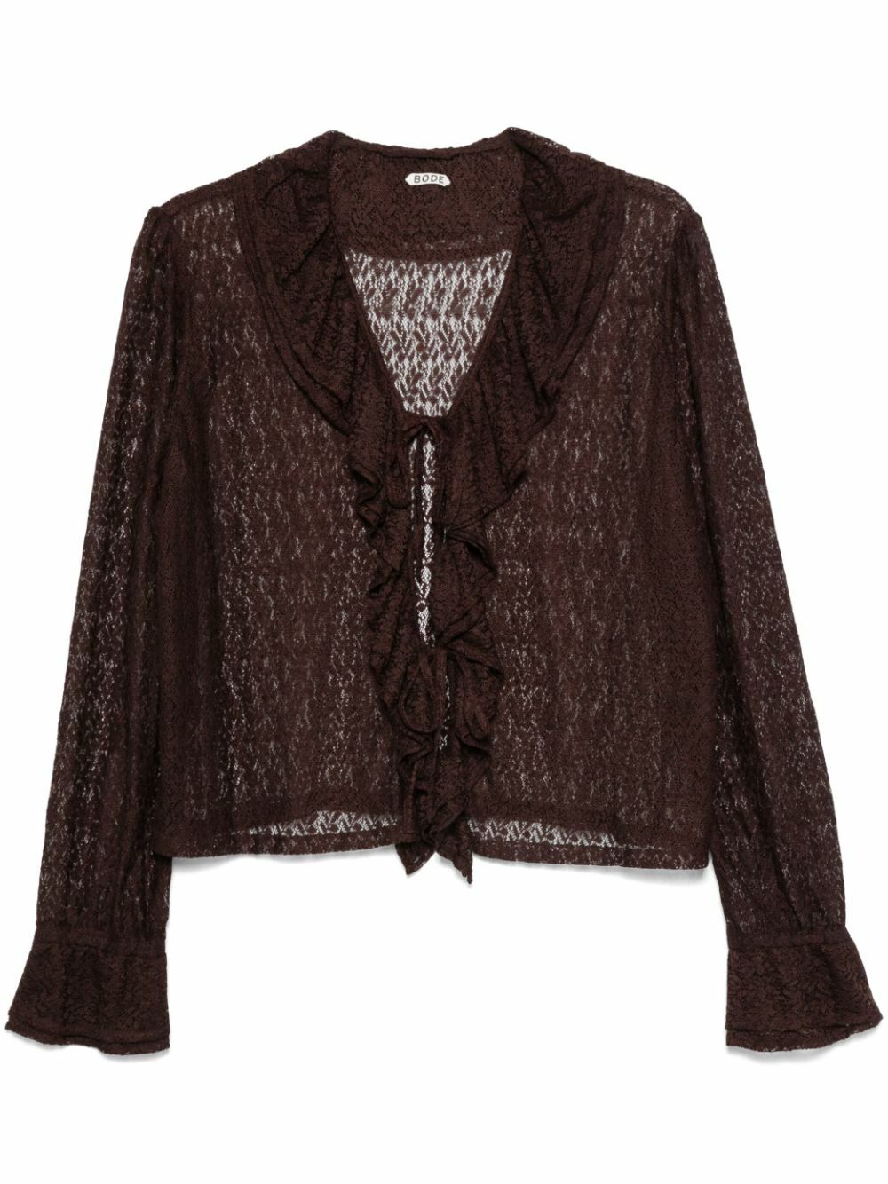 BODE Lace Flounce Blouse Bode