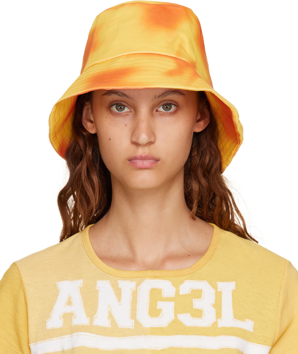 Danielle Guizio SSENSE Exclusive Yellow Mona Bucket Hat Danielle Guizio