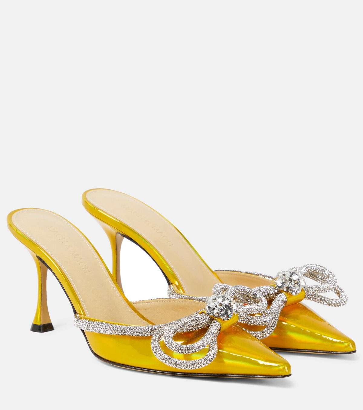 Mach & Mach - Double Bow embellished mules MACH & MACH