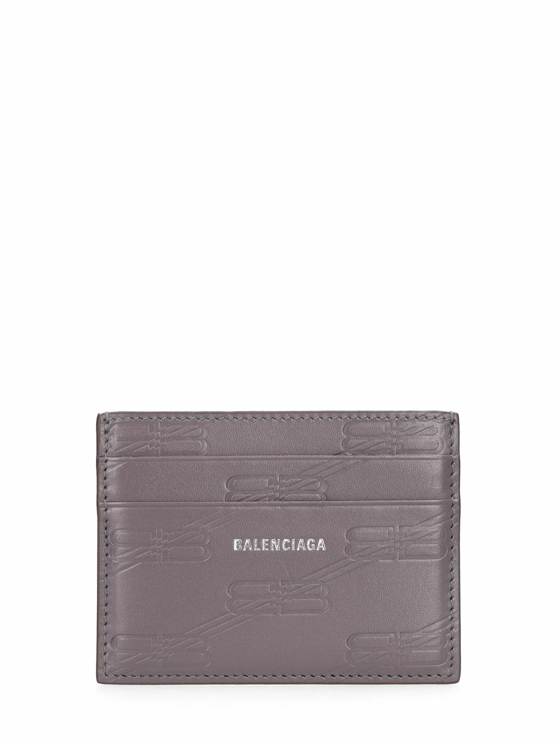 BALENCIAGA - Bb Monogram Leather Card Case Balenciaga