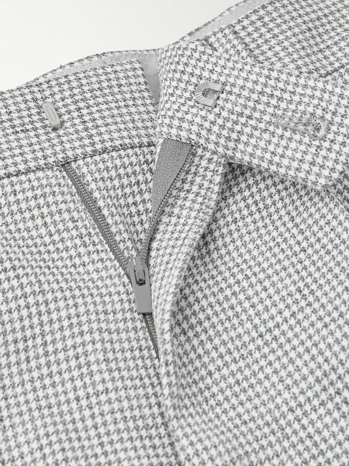 Brunello Cucinelli - Straight-Leg Pleated Puppytooth Linen Suit ...