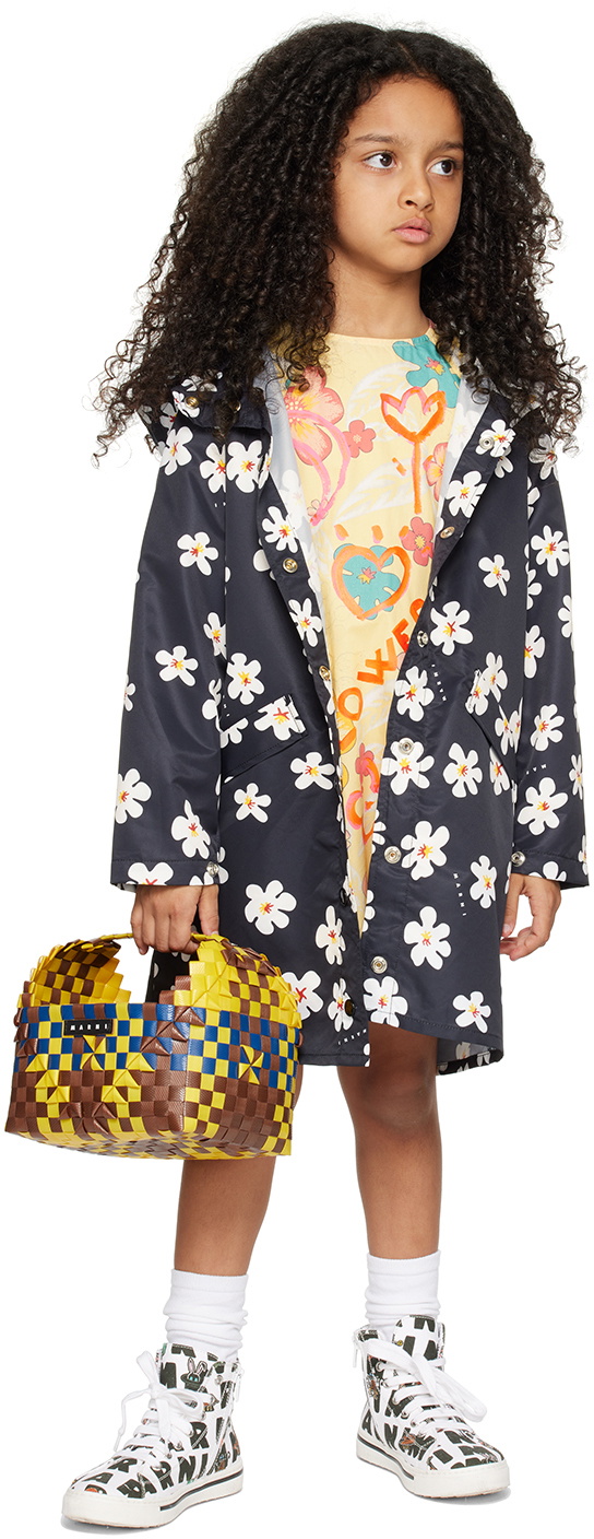 Marni Kids Yellow Printed Dress Marni